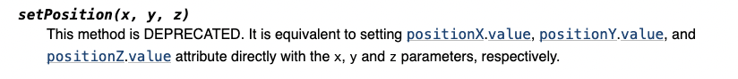 Issue with "PannerNode.setOrientation()": What is the suggested replacement? · Issue #11690 ...