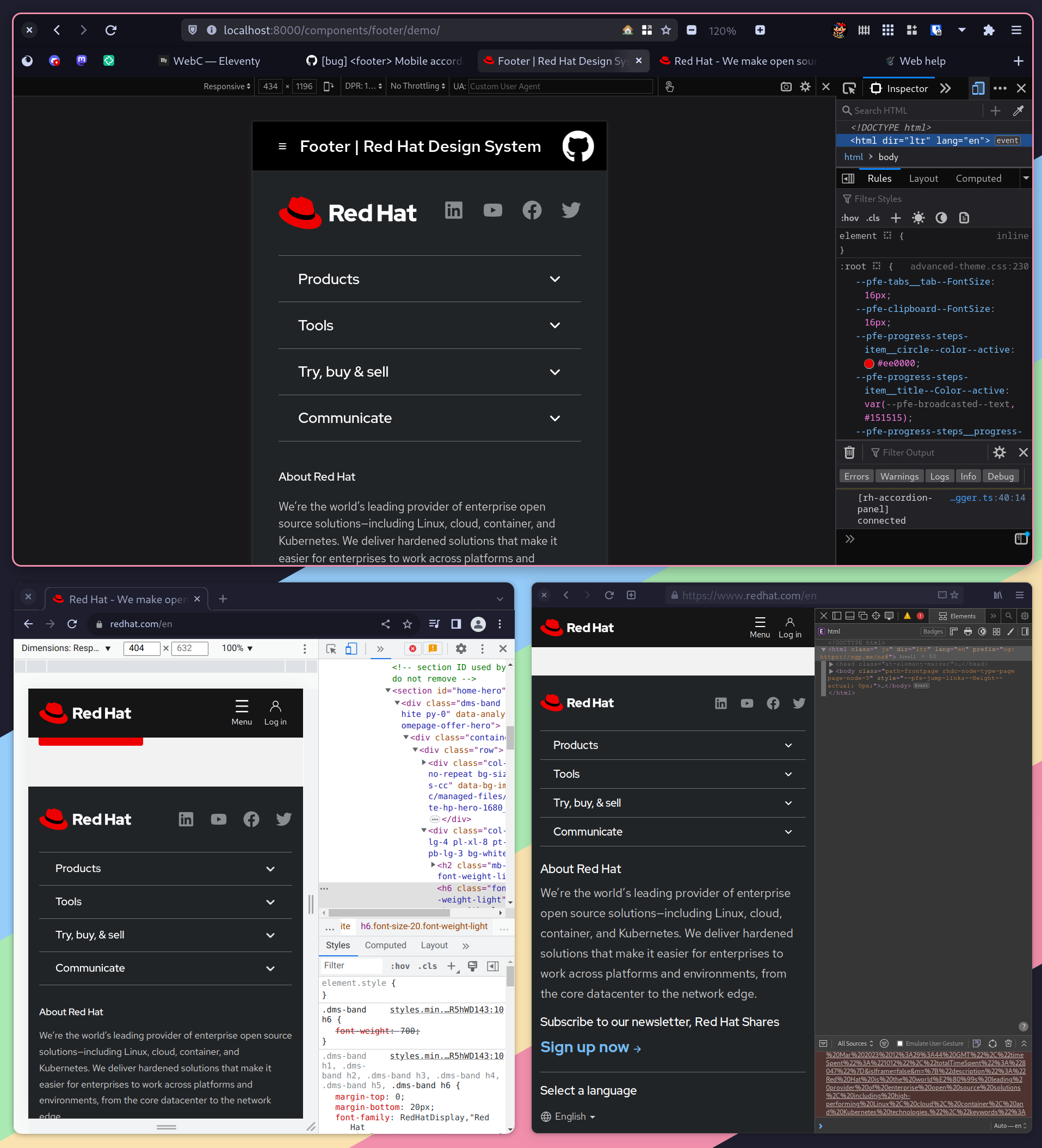 [bug] Mobile accordion has text overflow clipping issues · Issue #803 · RedHat-UX/red-hat-design ...