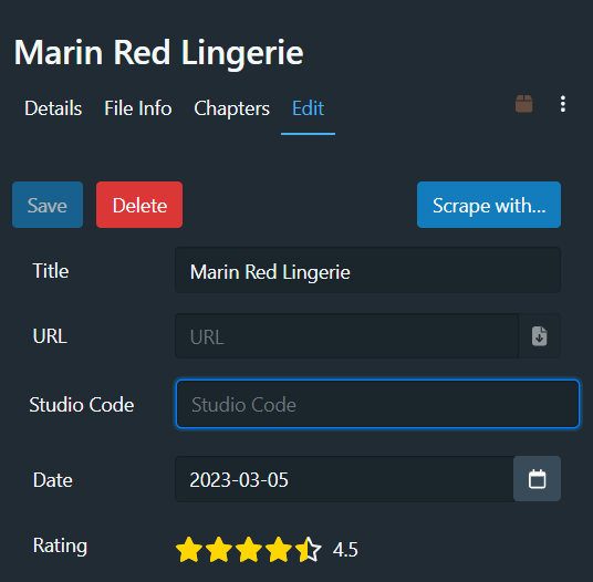 [Feature] Add Studio Code field to galleries · Issue #4166 · stashapp/stash · GitHub