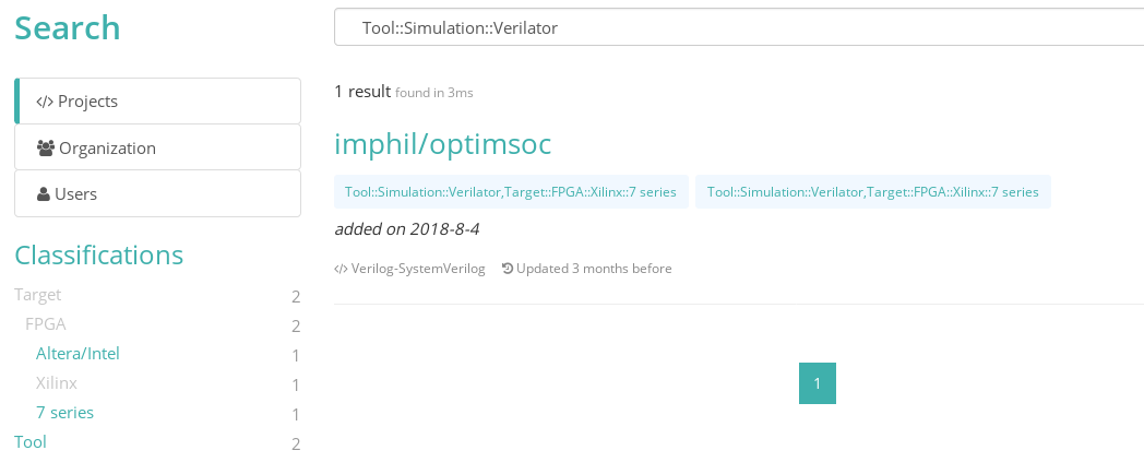 UI: Classification filtering · Issue #272 · librecores/librecores-web ...