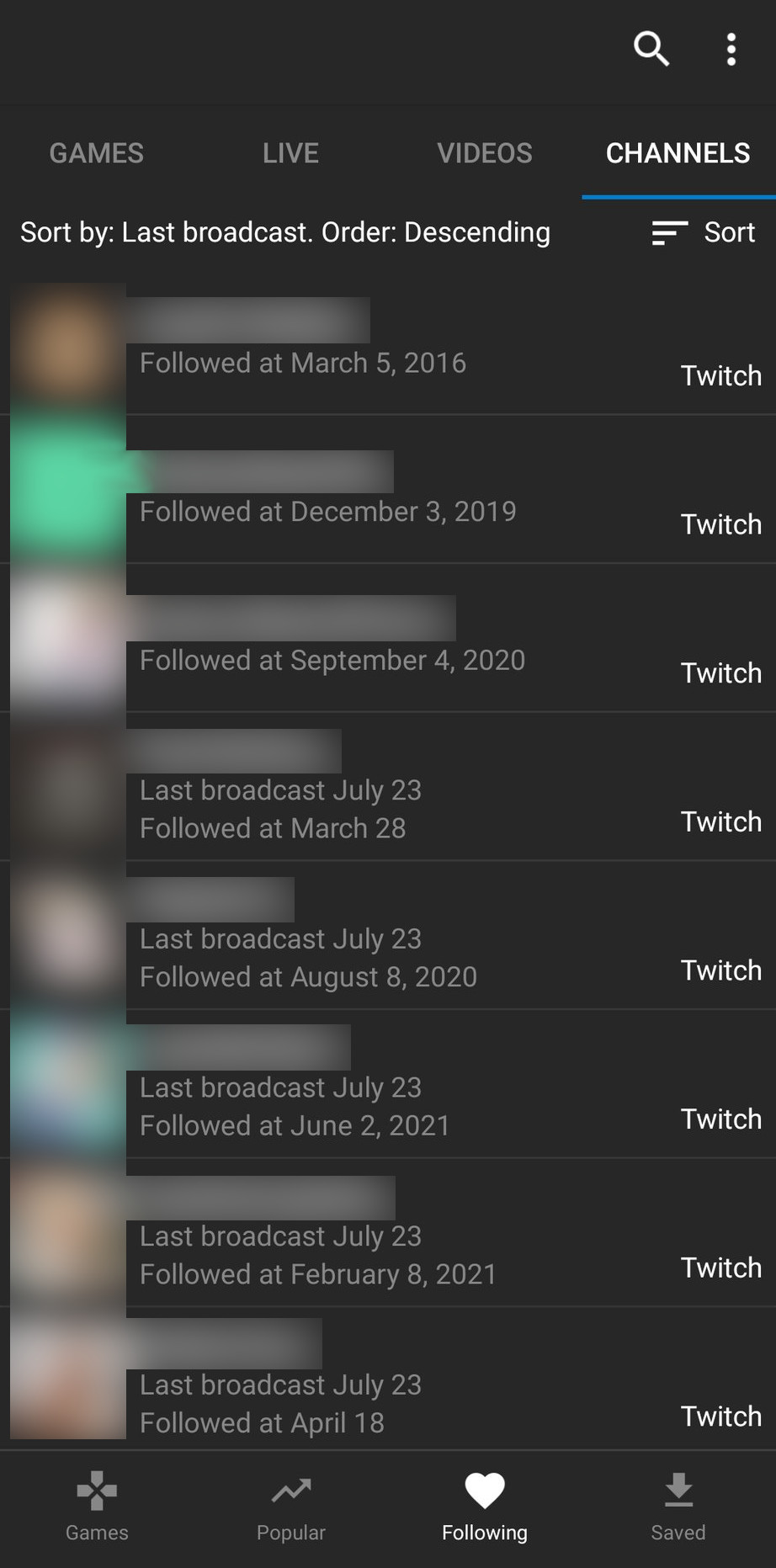 Channels with any broadcast, are shown on top when sorted as Last Broadcast/Descending · Issue ...