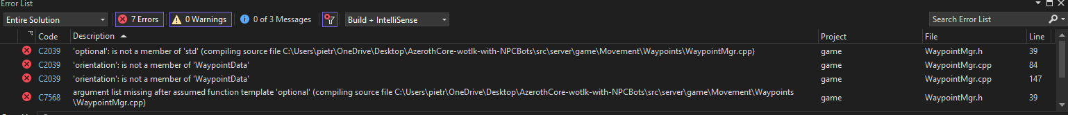 Compile issue · Issue #17588 · azerothcore/azerothcore-wotlk · GitHub