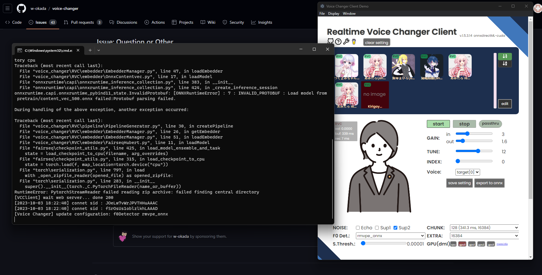 Newbie Trouble · Issue #917 · w-okada/voice-changer · GitHub