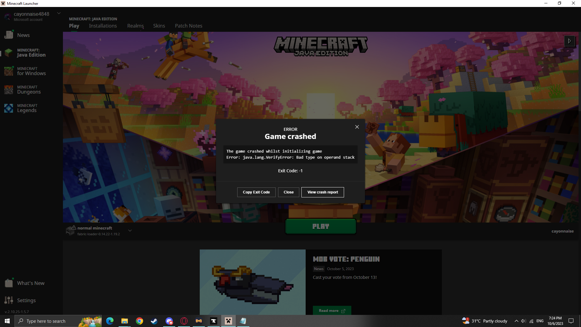 helpme · Issue #1233 · Chocohead/OptiFabric · GitHub