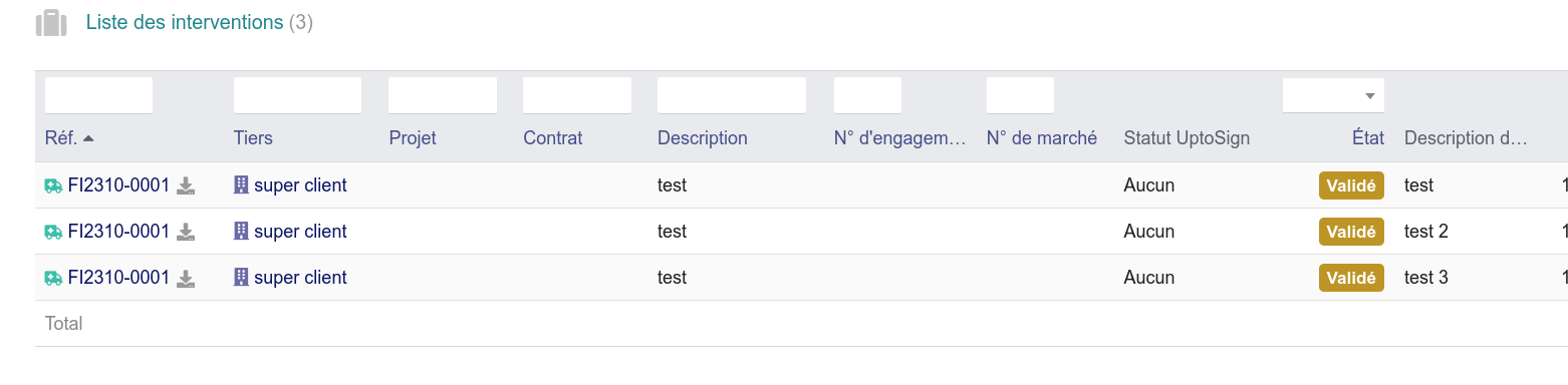 Interventions With Multilines Display Like If It Was Duplicate Interventions And Bug · Issue 