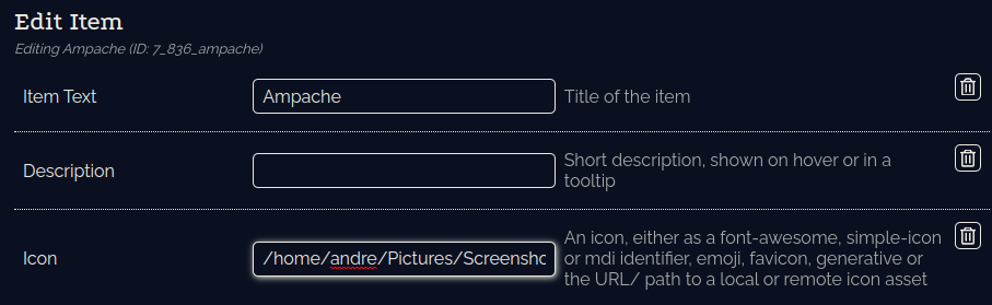 [QUESTION] Item icon trouble. · Issue #1040 · Lissy93/dashy · GitHub