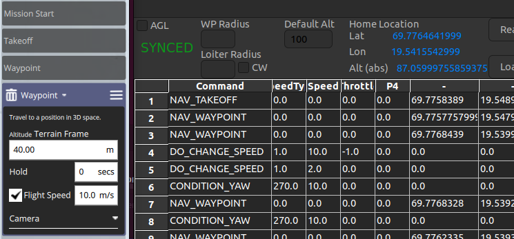 Planning: Copter : Waypoint with speed setting is for the next waypoint - confusing · Issue ...