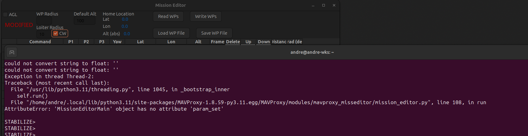 Misseditor: WP_Radius and Loiter Radius INOP · Issue #1266 · ArduPilot/MAVProxy · GitHub