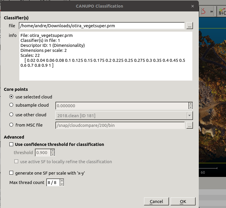 CANUPO segfault when it seems to be done. · Issue #859 · CloudCompare/CloudCompare · GitHub