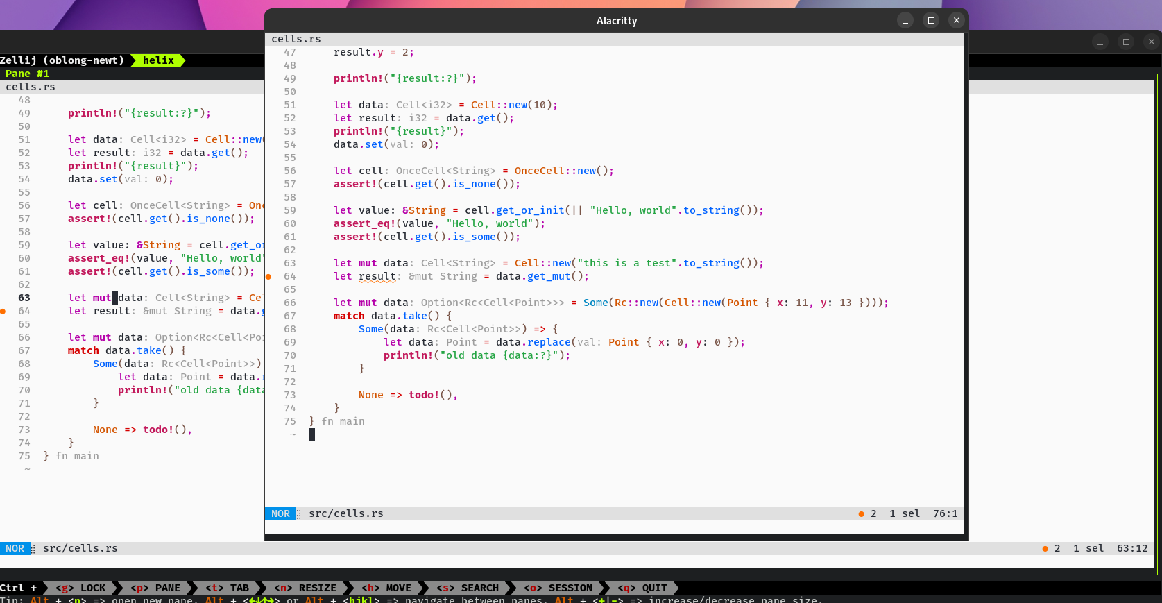 Hellix not display errors or warnings correctly inside zellij · helix-editor helix · Discussion ...