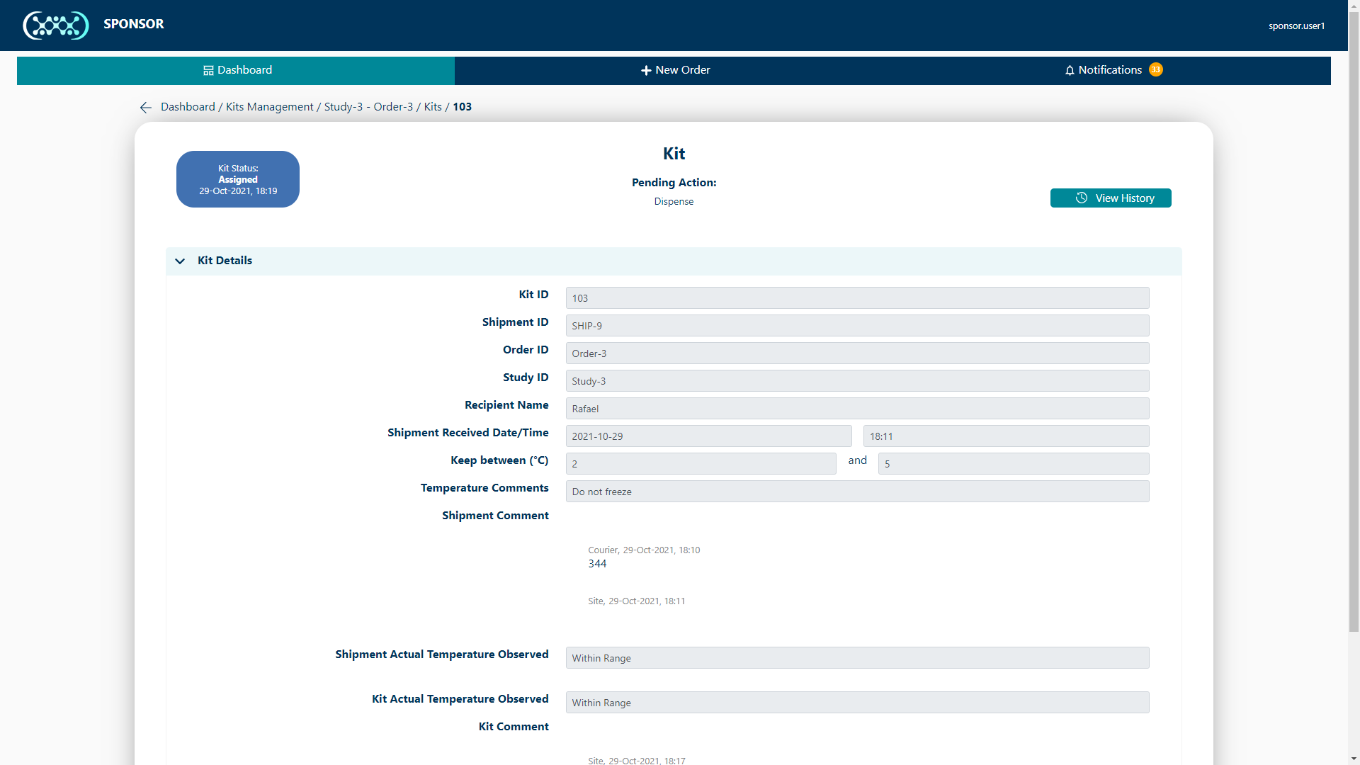 [SPONSOR] Implement View History on Kits · Issue #515 · PharmaLedger-IMI/csc-workspace-main · GitHub