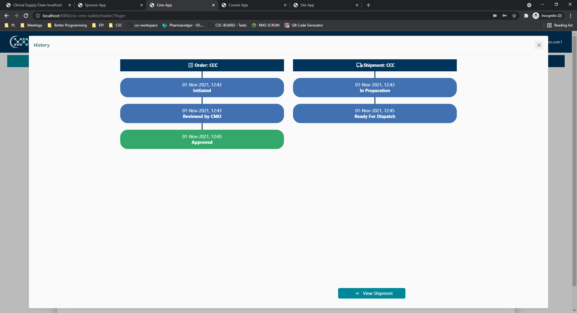 Add Kits in SITE Shipments-History · Issue #512 · PharmaLedger-IMI/csc-workspace-main · GitHub