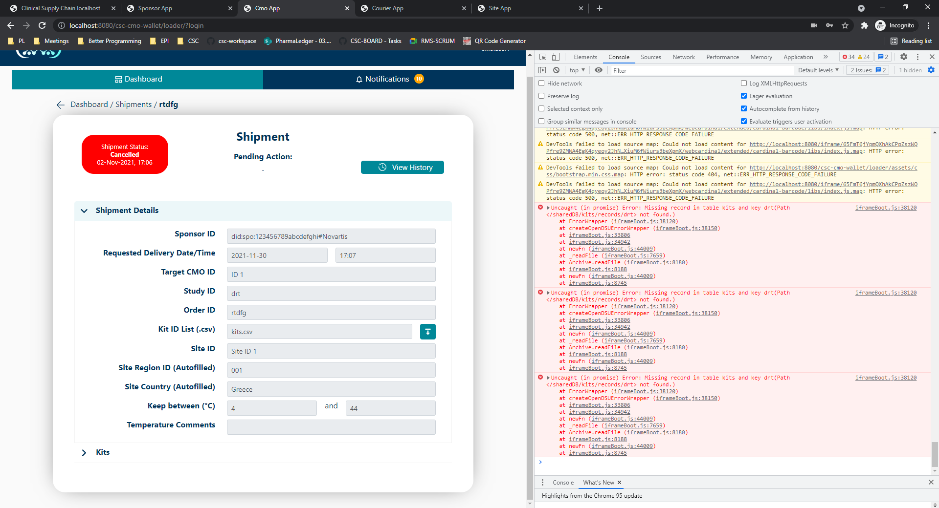 [SPONSOR] Implement View History on Kits · Issue #515 · PharmaLedger-IMI/csc-workspace-main · GitHub