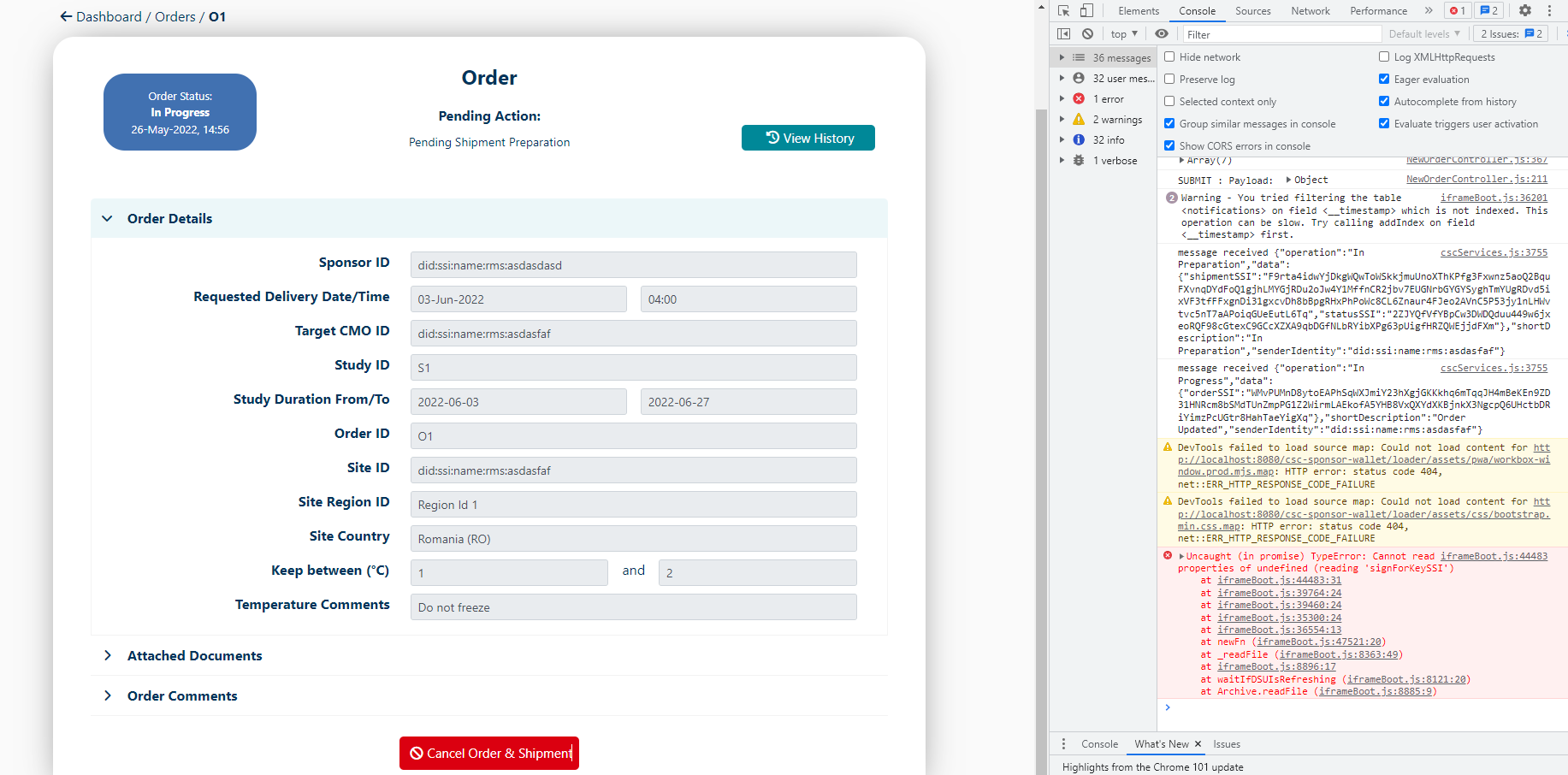 Fix shipment cancelation · Issue #725 · PharmaLedger-IMI/csc-workspace-main · GitHub