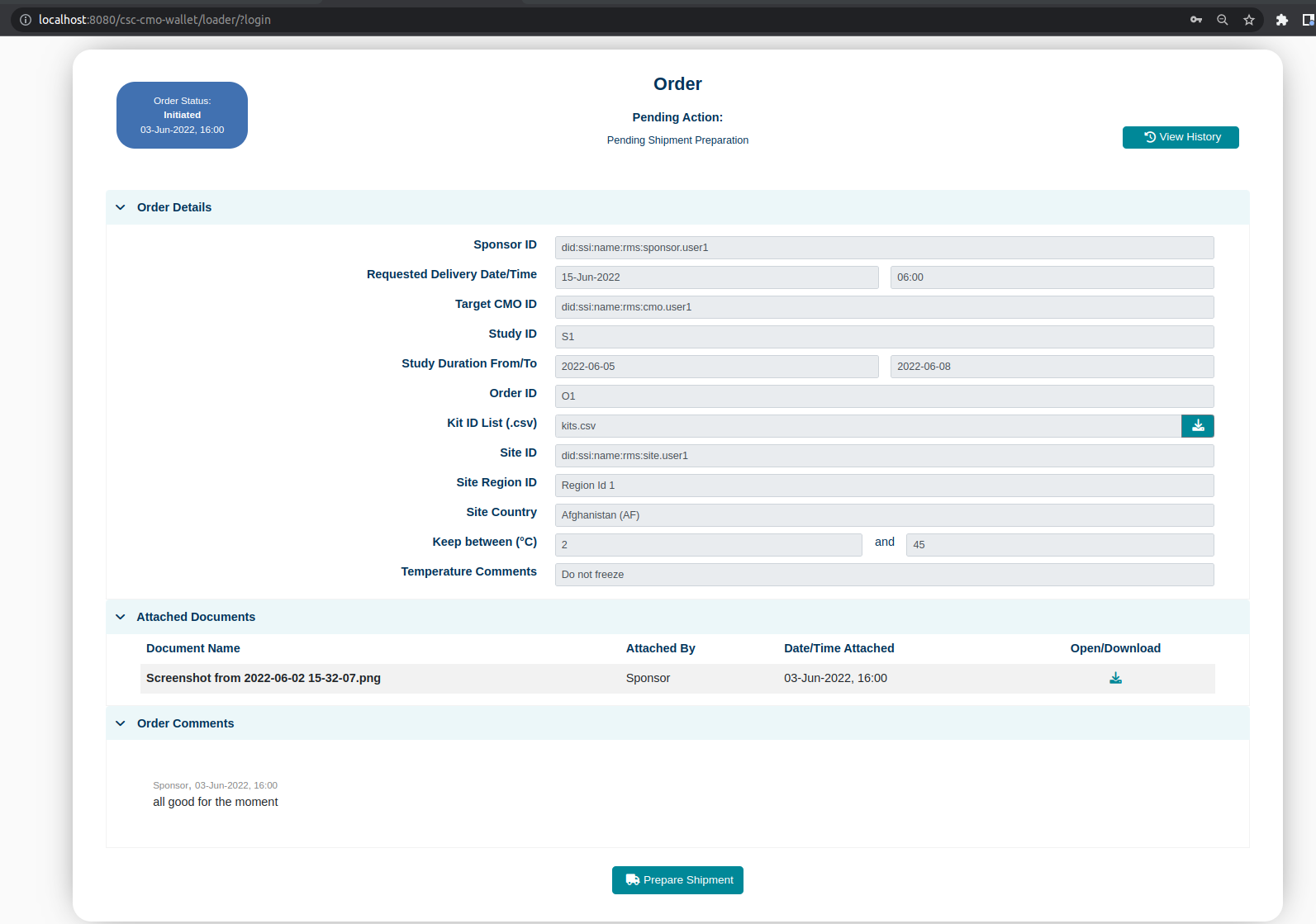 Users DIDs should be displayed in the Order/Shipments/Kits Comments Sections · Issue #615 ...