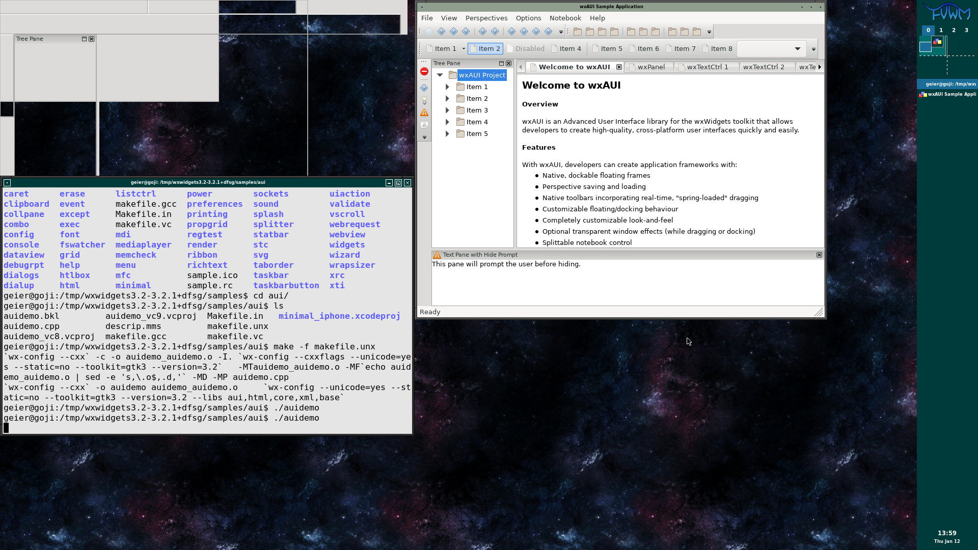 AUI sample shows artefacts when running under X with fwvm or Openbox · Issue #23135 · wxWidgets ...