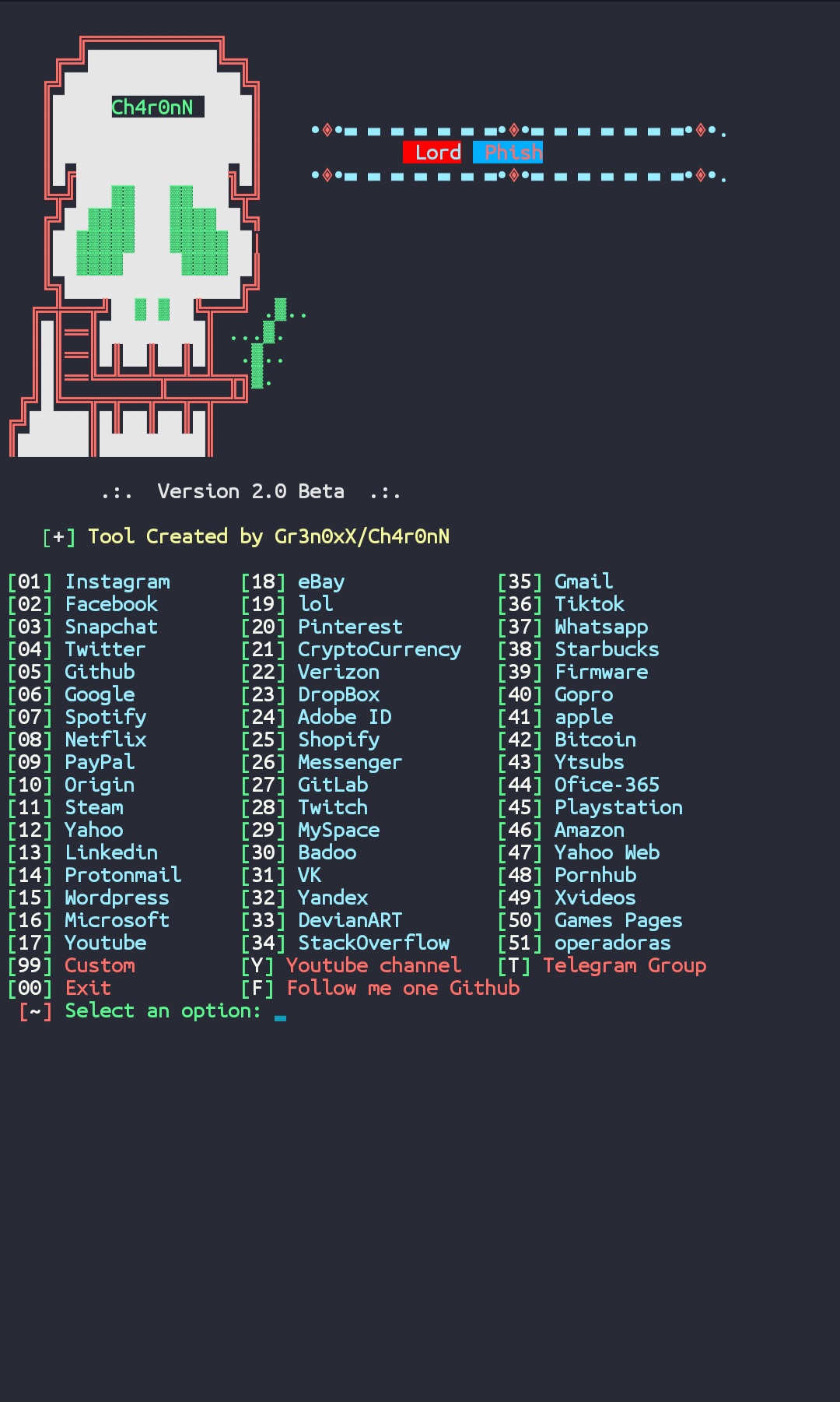 GitHub - MRAvarvokiranshare/Fshing: یک ابزار فشینگ کامل برای تمام آپ ها
