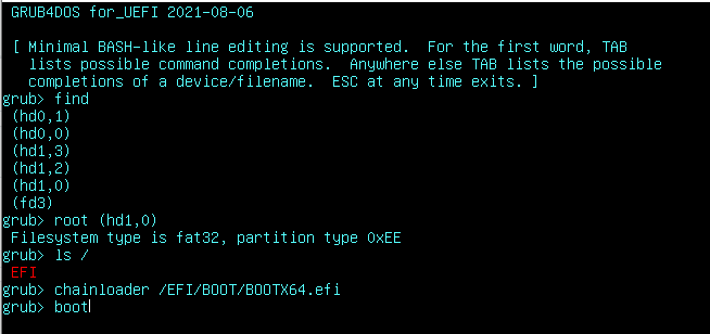 grub4efi - UEFI64 boot to Windows from hard disk using chainloader gives 0xc000000f error ...
