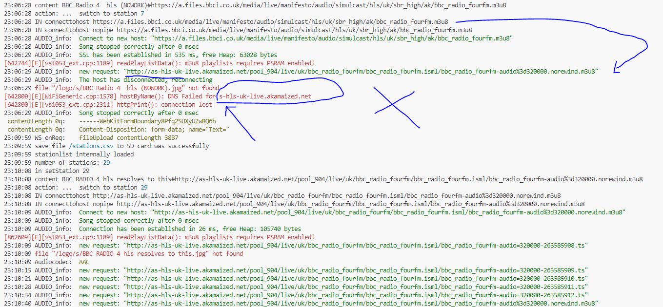 All BBC Radio streaming no longer works · Issue #188 · schreibfaul1/ESP32-MiniWebRadio · GitHub