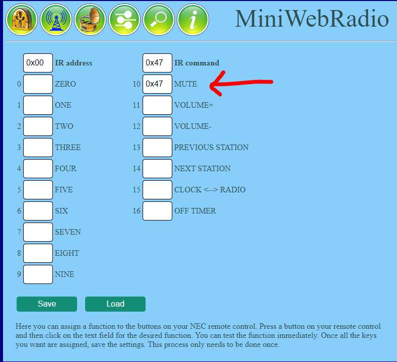 Problem changing IR Remote codes using Web UI · Issue #260 · schreibfaul1/ESP32-MiniWebRadio ...