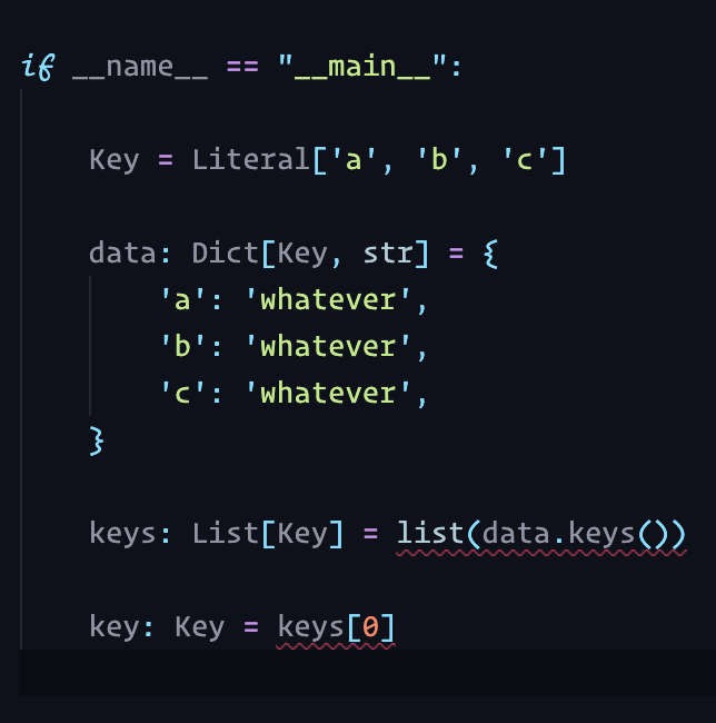 Prevent Type Widening on Dictionary Methods, like `dict.keys()` · Issue #338 · microsoft/pyright ...
