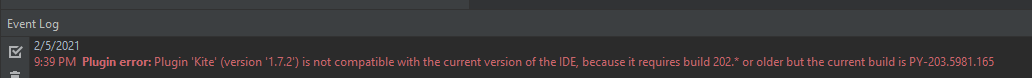 Cannot upgrade PyCharm plugin 1.7.2 to 1.8.19 · Issue #578 · kiteco/issue-tracker · GitHub