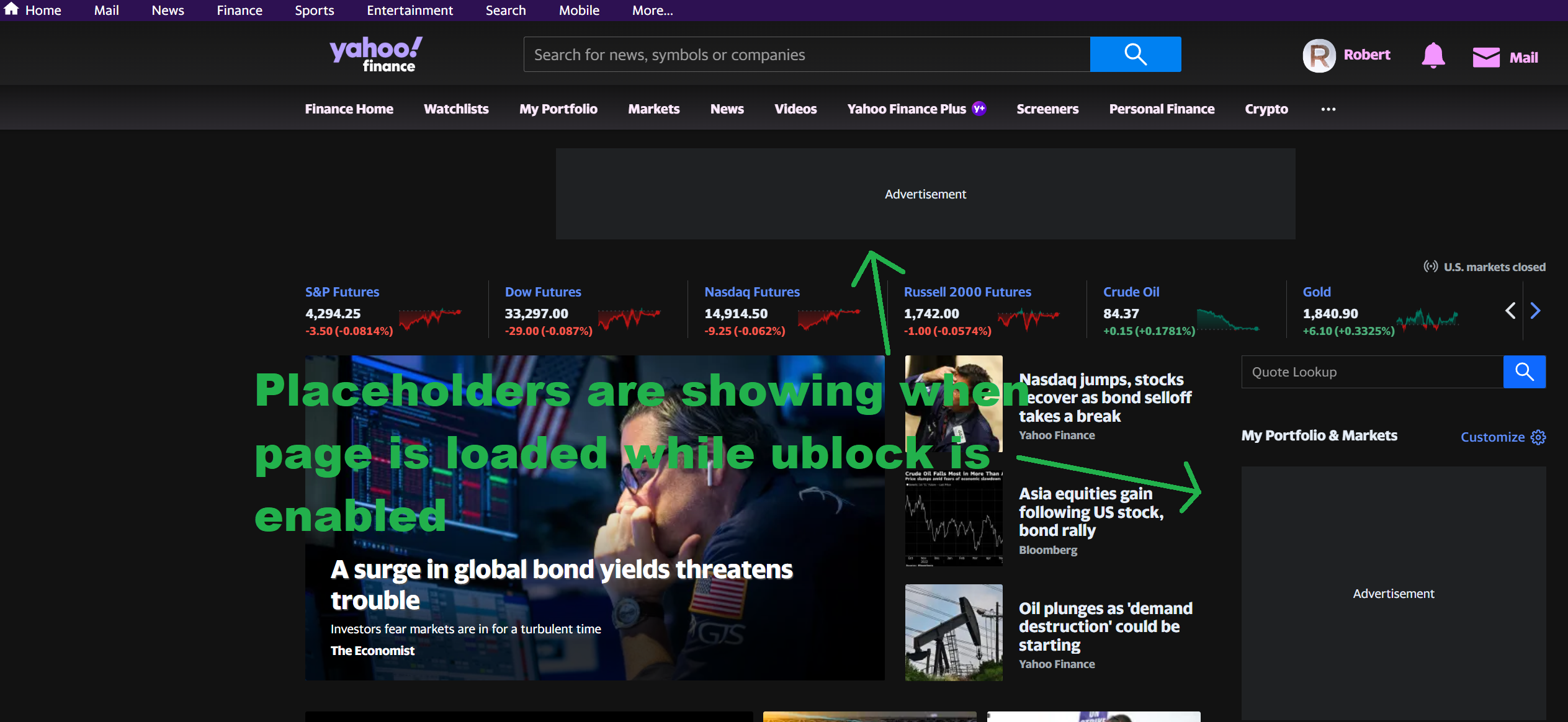 finance.yahoo.com: ads · Issue #19973 · uBlockOrigin/uAssets · GitHub