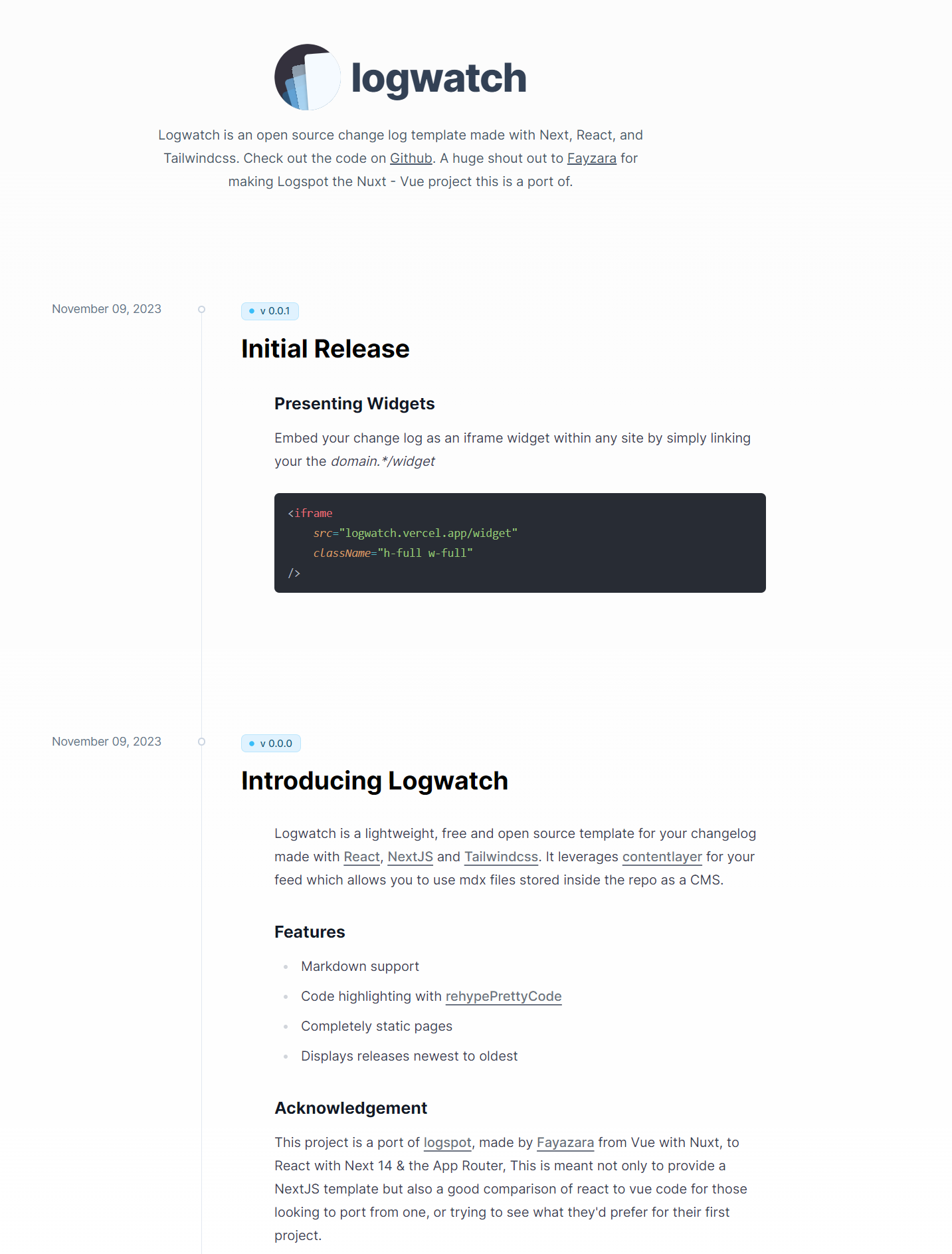 Next & React port · Issue #1 · fayazara/logspot · GitHub Next & React port · Issue #1 · fayazara/logspot · GitHub