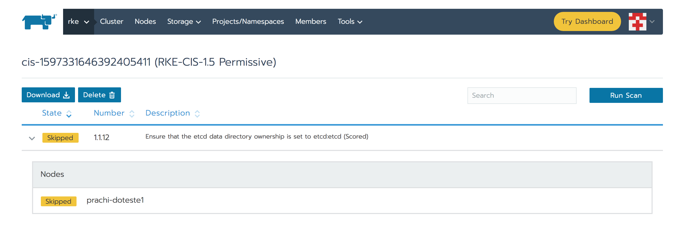 [CIS v2] ClusterScanReport CRD - List and Detail Page - Needs to add download report · Issue ...