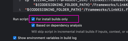 iOS - Running Pod install removes build step "[CP] Embed Pods Frameworks" · Issue #190 · plaid ...