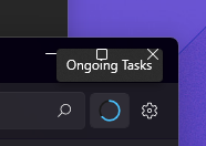Feature: Change the status center/ongoing task icon to be more ...