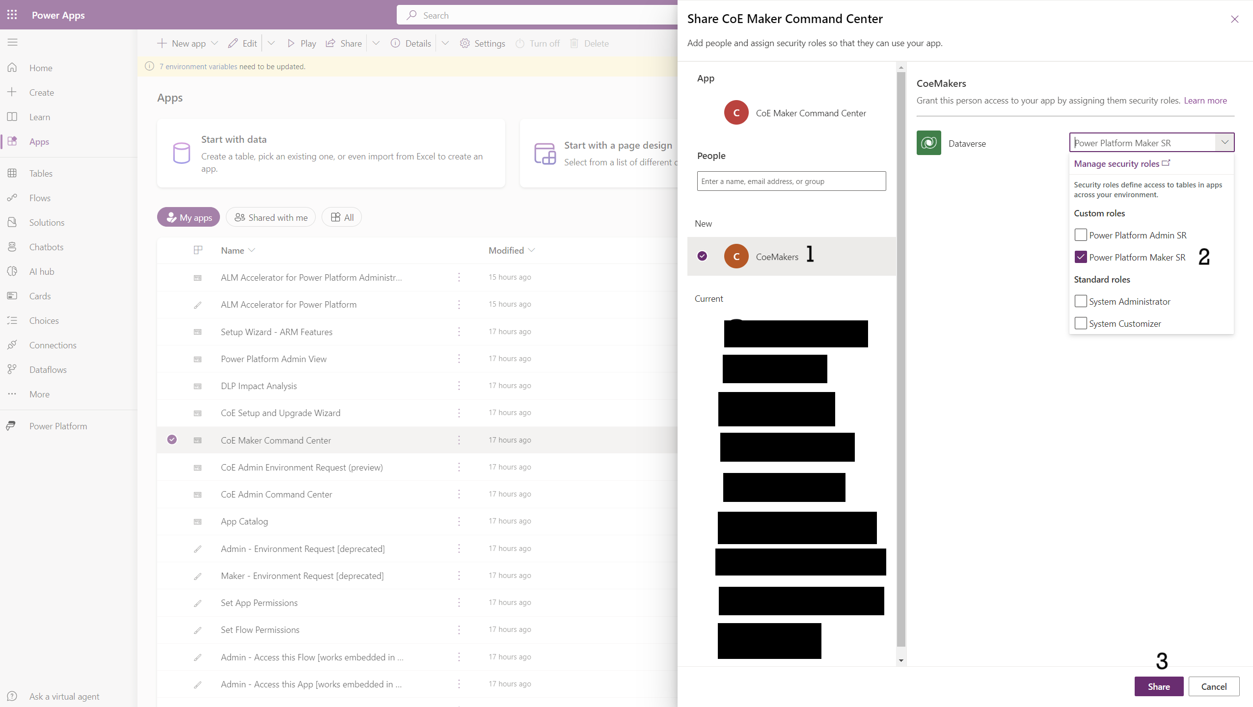 Coe Maker Command Center Sharing · Issue 7153 · Microsoftcoe Starter Kit · Github 