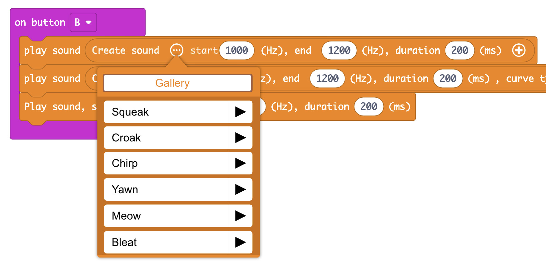 Feature request: a way to select preset values for fields in a block ...