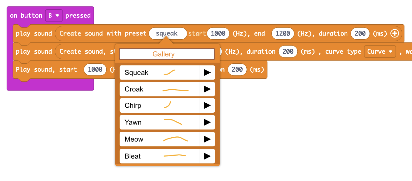 Feature request: a way to select preset values for fields in a block ...