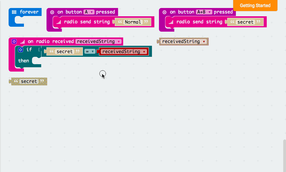 Changing a text comparison after JS usage crashes MakeCode and browser tab, appears to destroy ...