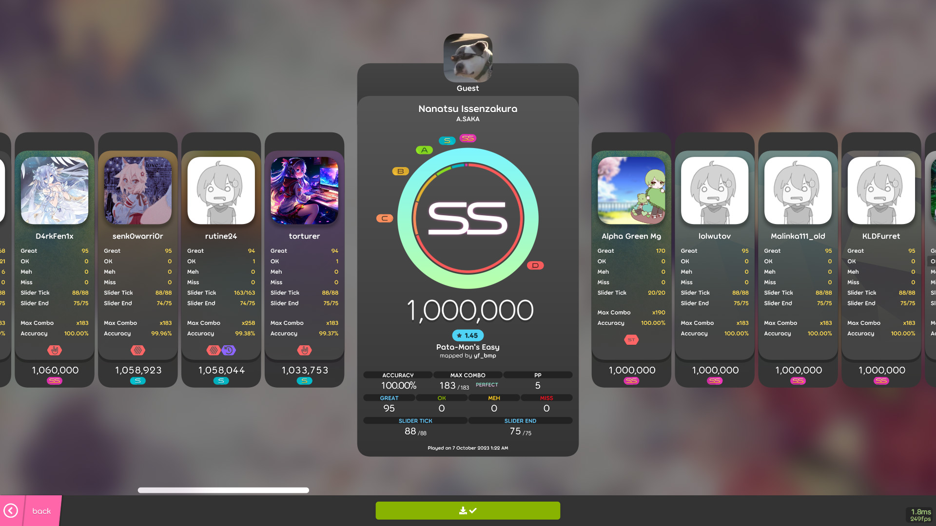 Score submits under user "Guest" when logging in after a play is ...