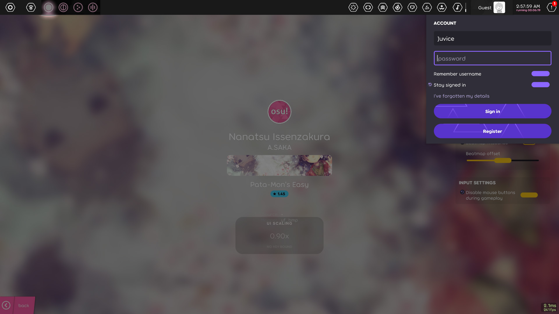 Score submits under user "Guest" when logging in after a play is ...