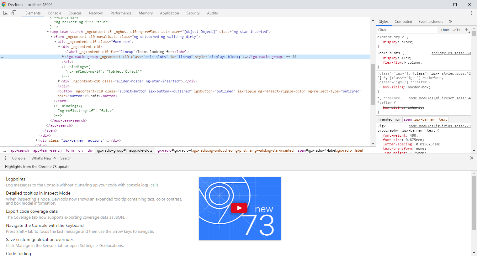 The radio-group display cannot be overridden · Issue #4402 · IgniteUI/igniteui-angular · GitHub
