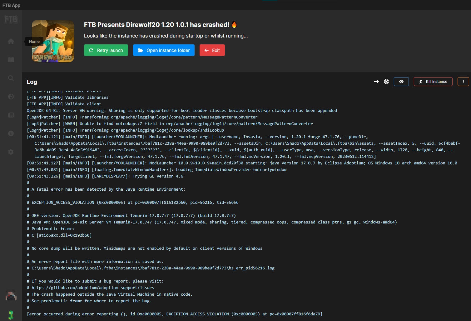 Cannot Lauch modpack · Issue #3977 · FTBTeam/FTB-Modpack-Issues · GitHub