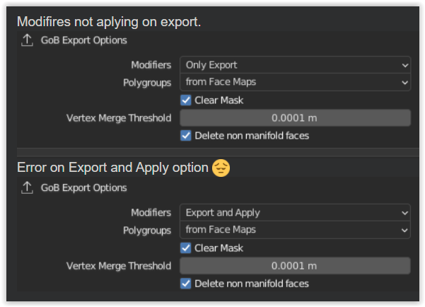 error when exporting modifers · Issue #219 · JoseConseco/GoB · GitHub
