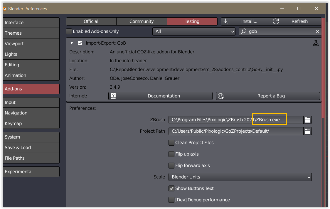 Im having issues exporting · Issue #173 · JoseConseco/GoB · GitHub