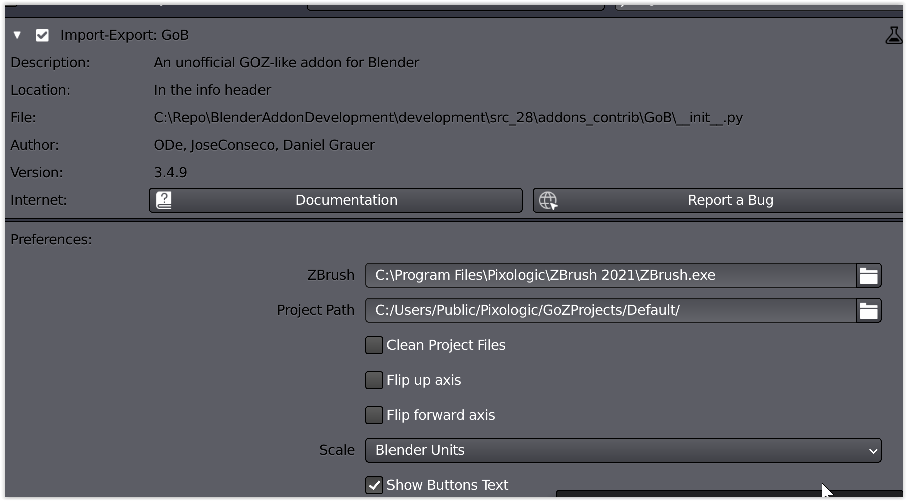 Errors when Exporting · Issue #189 · JoseConseco/GoB · GitHub