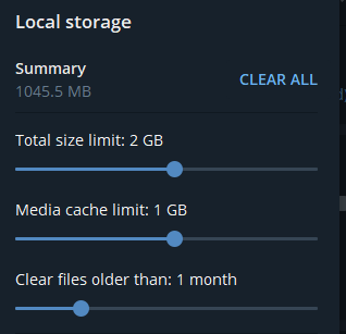 Add an option to set the cache size for stickers · Issue #1873 · UnigramDev/Unigram · GitHub