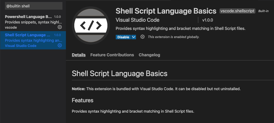 No Bash Or Shellscript Under Select Language Mode · Issue 115489 · Microsoftvscode · Github