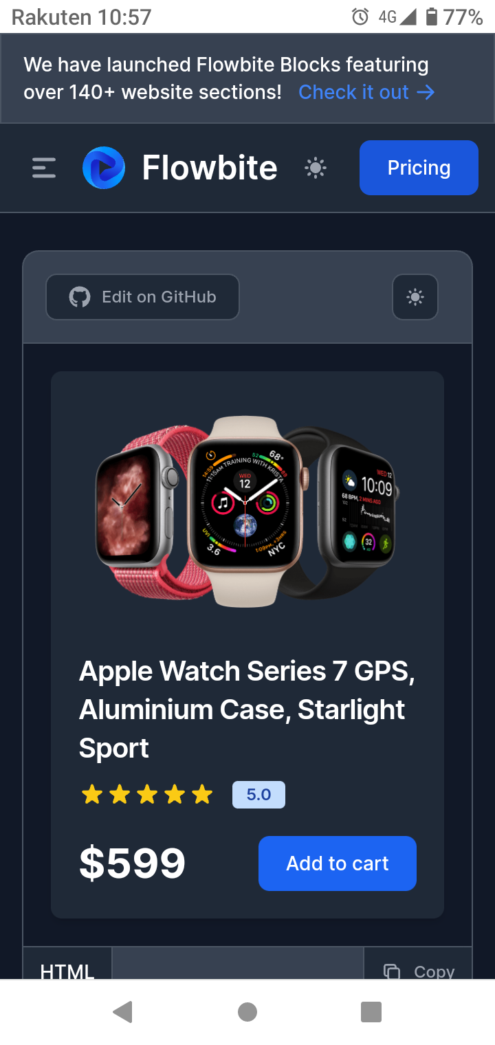 Card with list breaks on mobile · Issue #357 · themesberg/flowbite ...