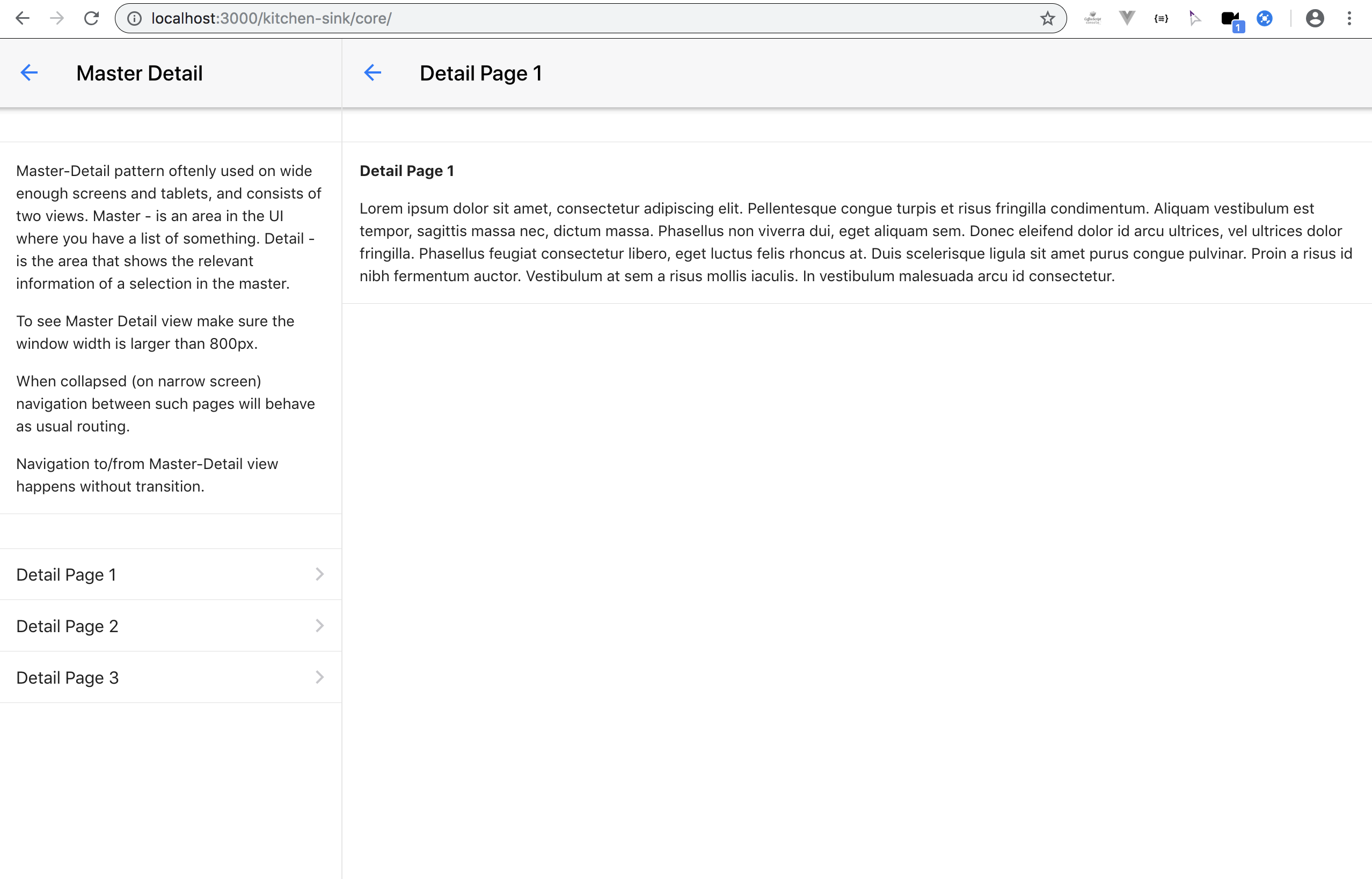Back button is visible on big screens on detail page in master-detail view. · Issue #3041 ...