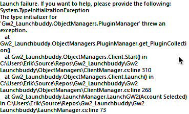 SerializationException occurs when program opened · Issue #67 · TheCheatsrichter/Gw2_Launchbuddy ...