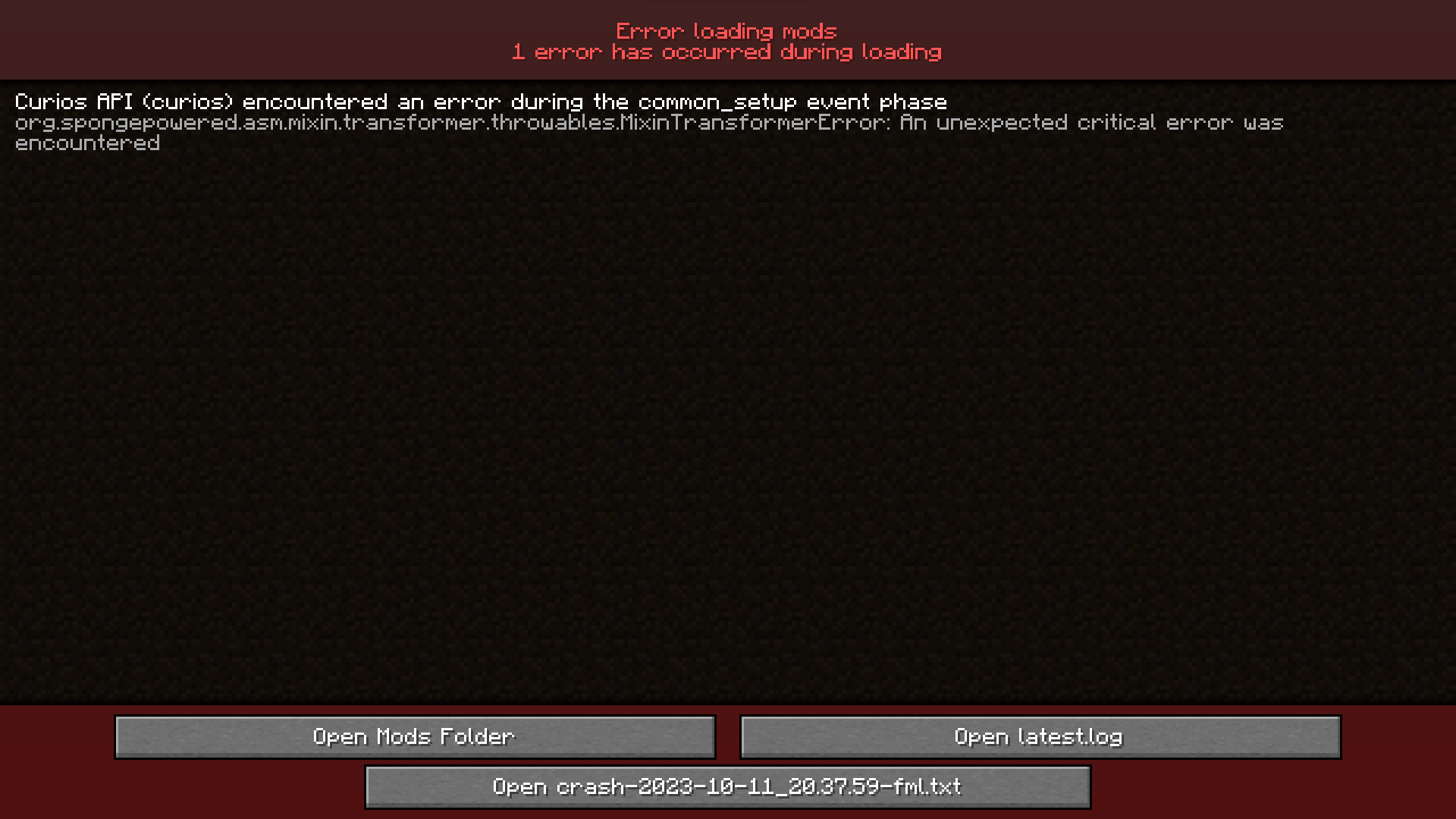 Unexpected critical error on Curios (6.0.1) · Issue #343 · TheIllusiveC4/Curios · GitHub