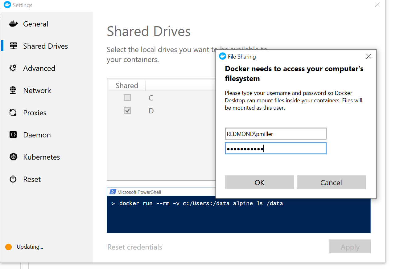 Can't share drives in windows · Issue #4651 · docker/for-win · GitHub