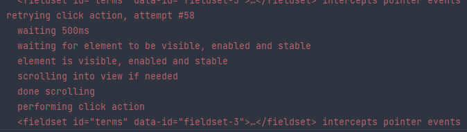 [bug] Pointer Is Intercepted When Attempting To Click On An Element · Issue 2125 · Microsoft